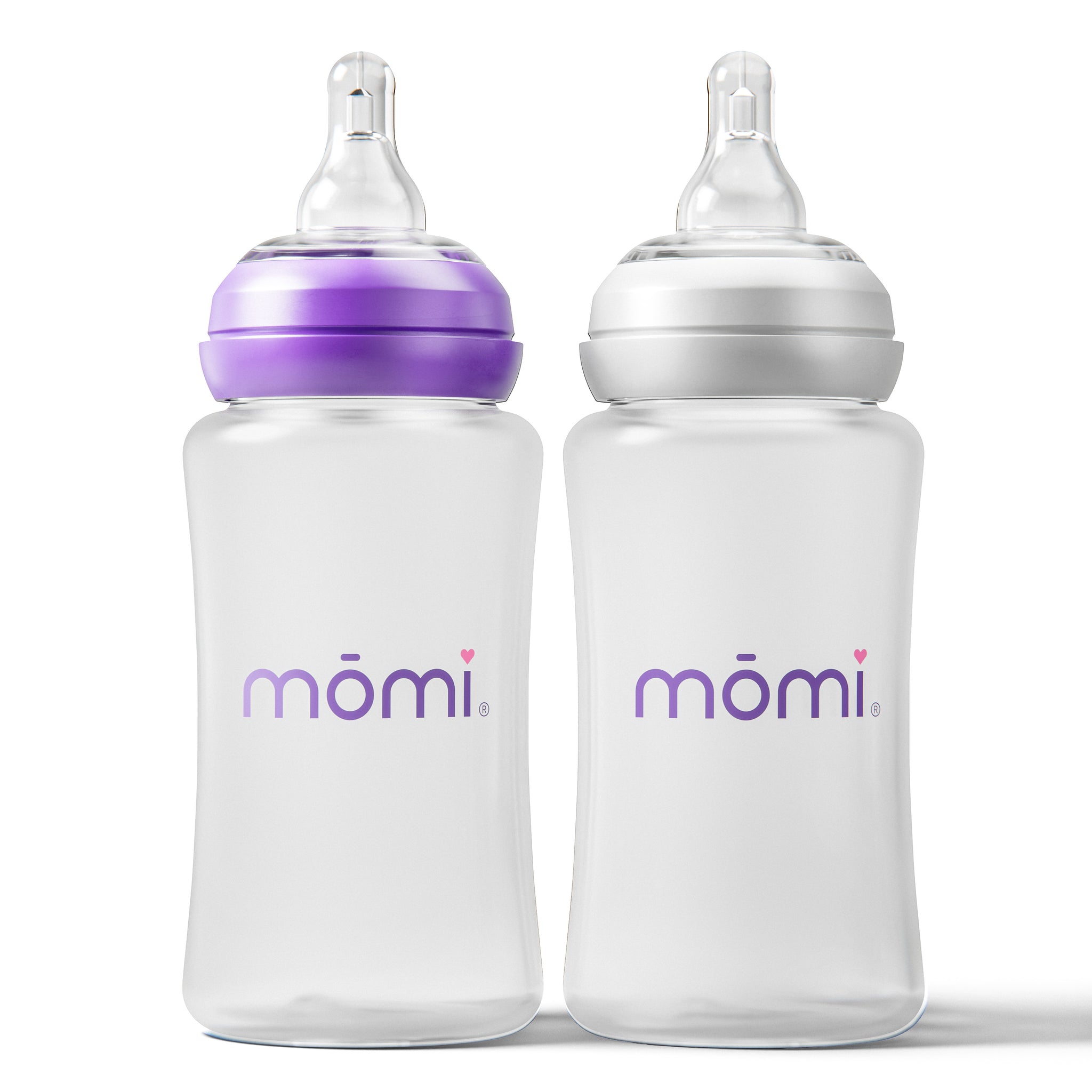mōmi breast-like baby bottle 2-sets, 10oz plastic | mōmi