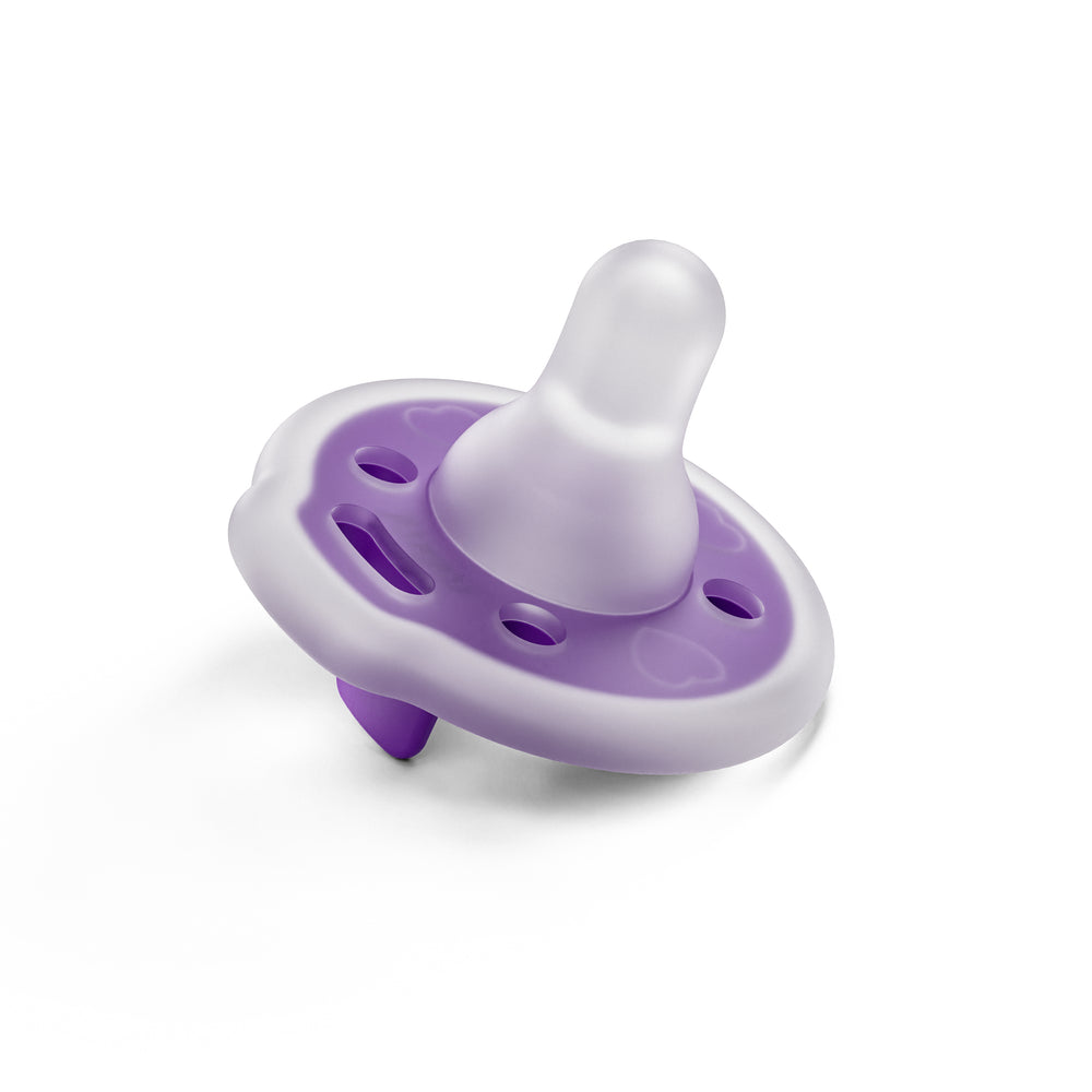 babypace breast-like pacifier 0-12 mo single - purple | mōmi