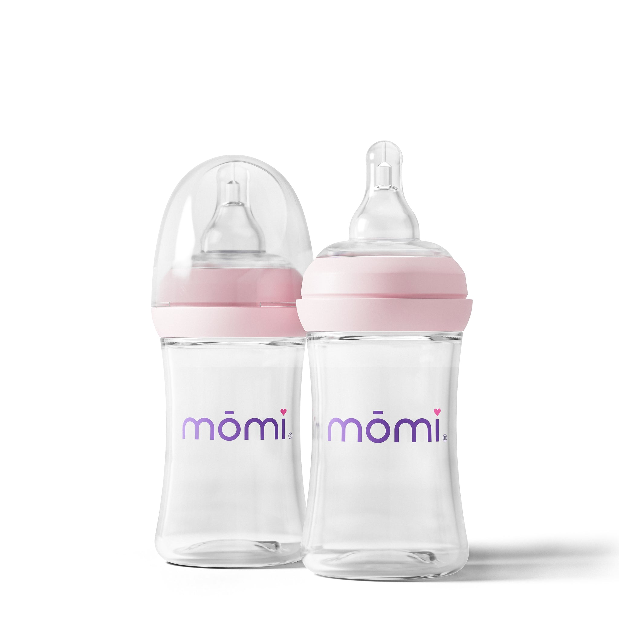 momi vibes breast-like bottle feeding sets - seashell